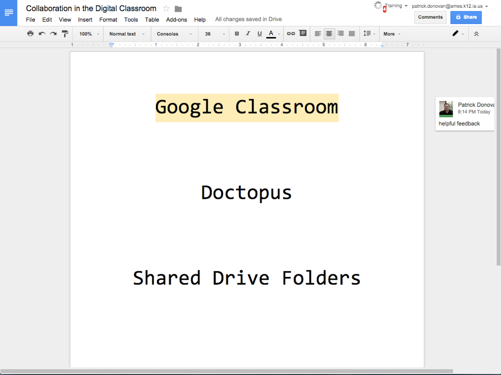 Collaboration in the Digital Classroom | Donovanscience