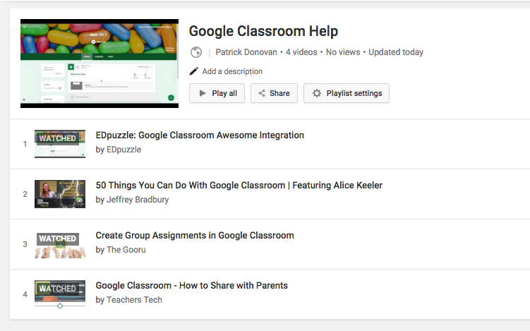 Creating a YouTube Playlist for Students | Donovanscience